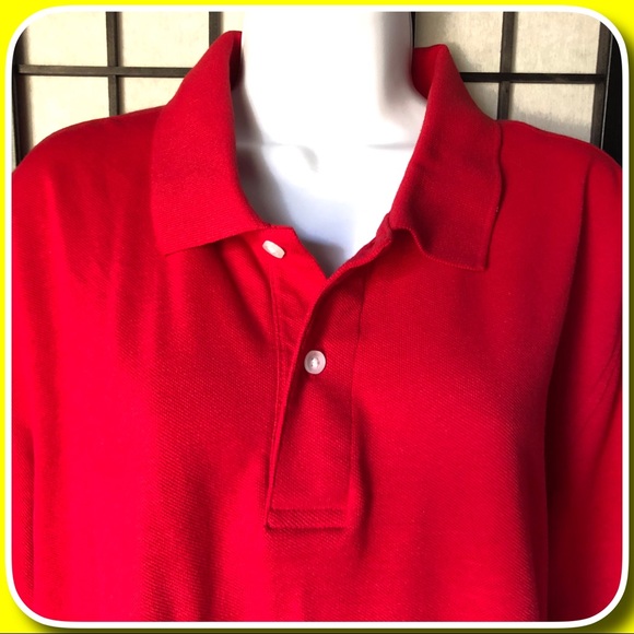 Shirts | 315sz L Mens Red Basic Polo | Poshmark